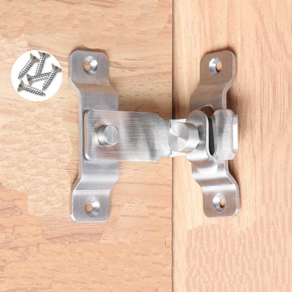 Stainless Steel 90 Degree Right Angle Lock Door Security Pin Hasp ...