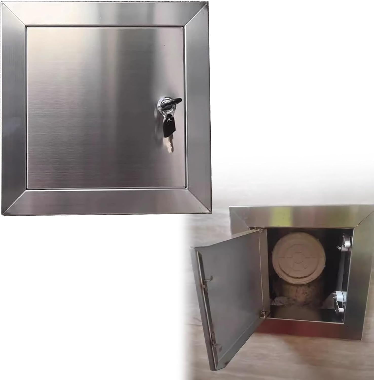Stainless Steel Access Door with Lock and Key, Square Small Plumbing ...