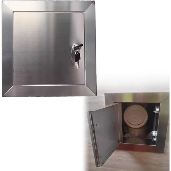 Stainless Steel Access Door with Lock and Key, Square Small Plumbing ...