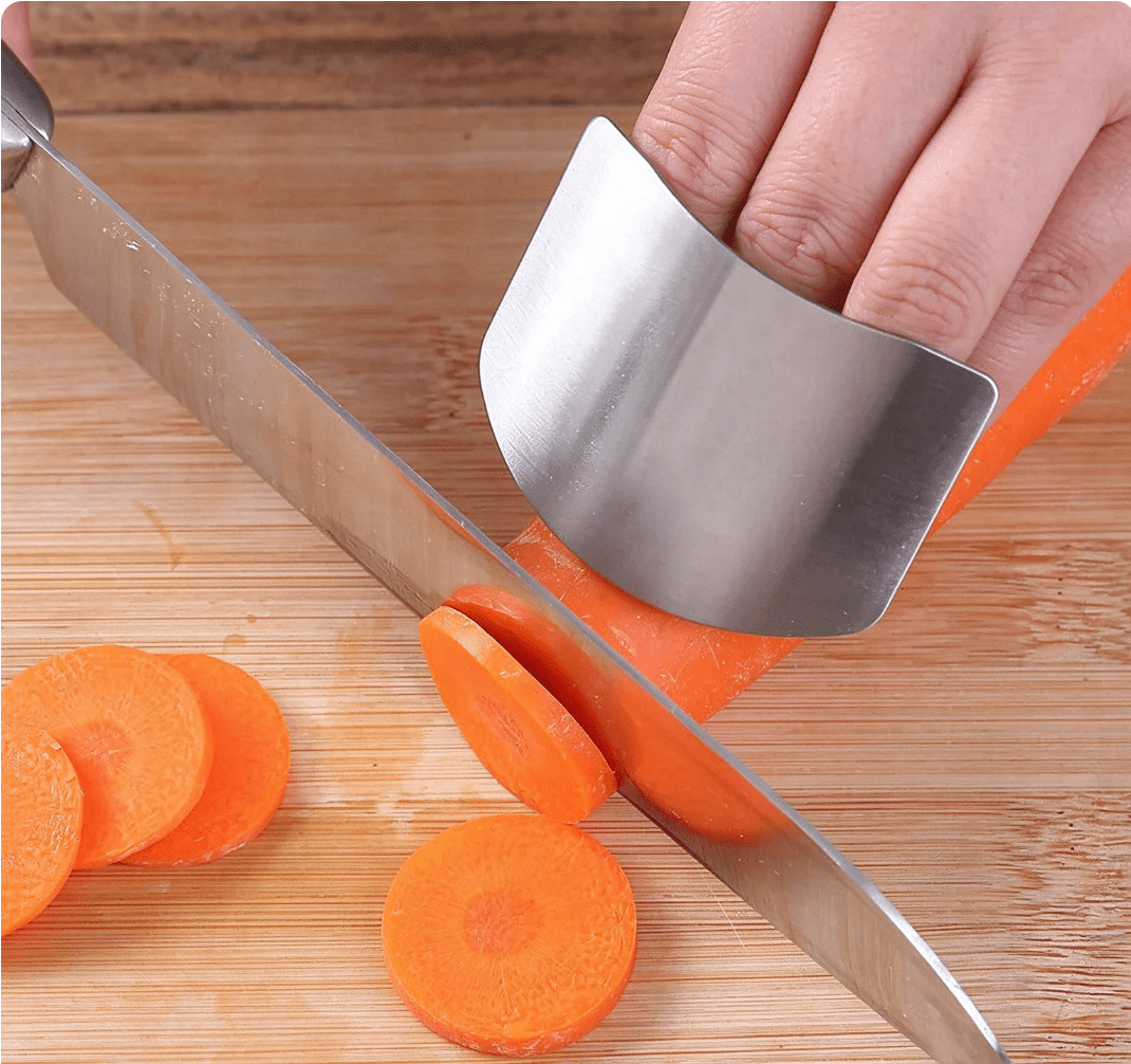 Stainless Steel Adjustable Finger Guard, Reusable Kitchen Finger ...