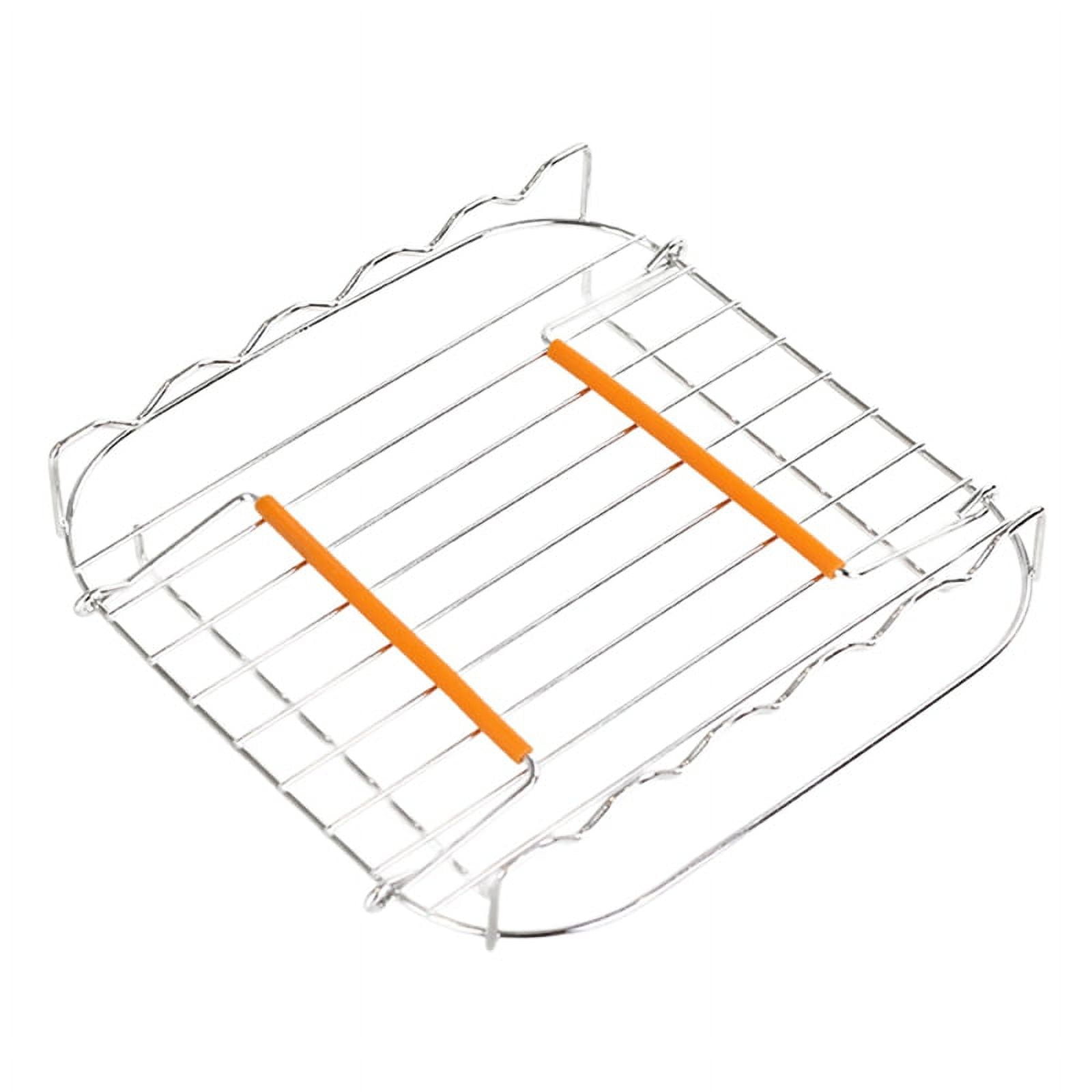 Stainless Steel Airfryer Grill Rack 8 Inch Versatile Square Roasting