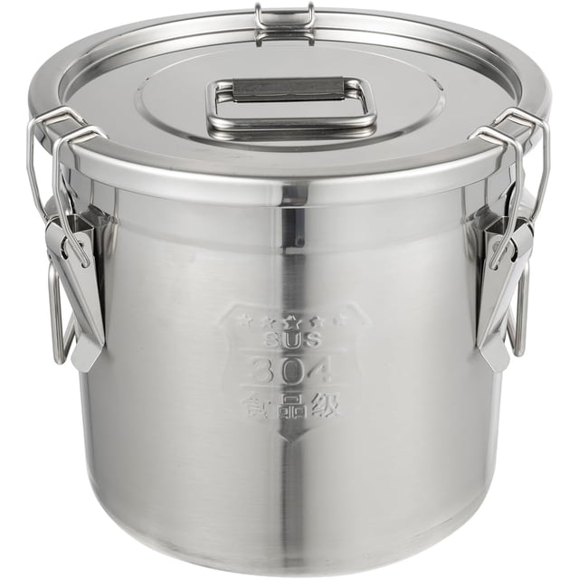 304 Stainless Steel Airtight Canister, 3.2Gal Canisters Container with ...