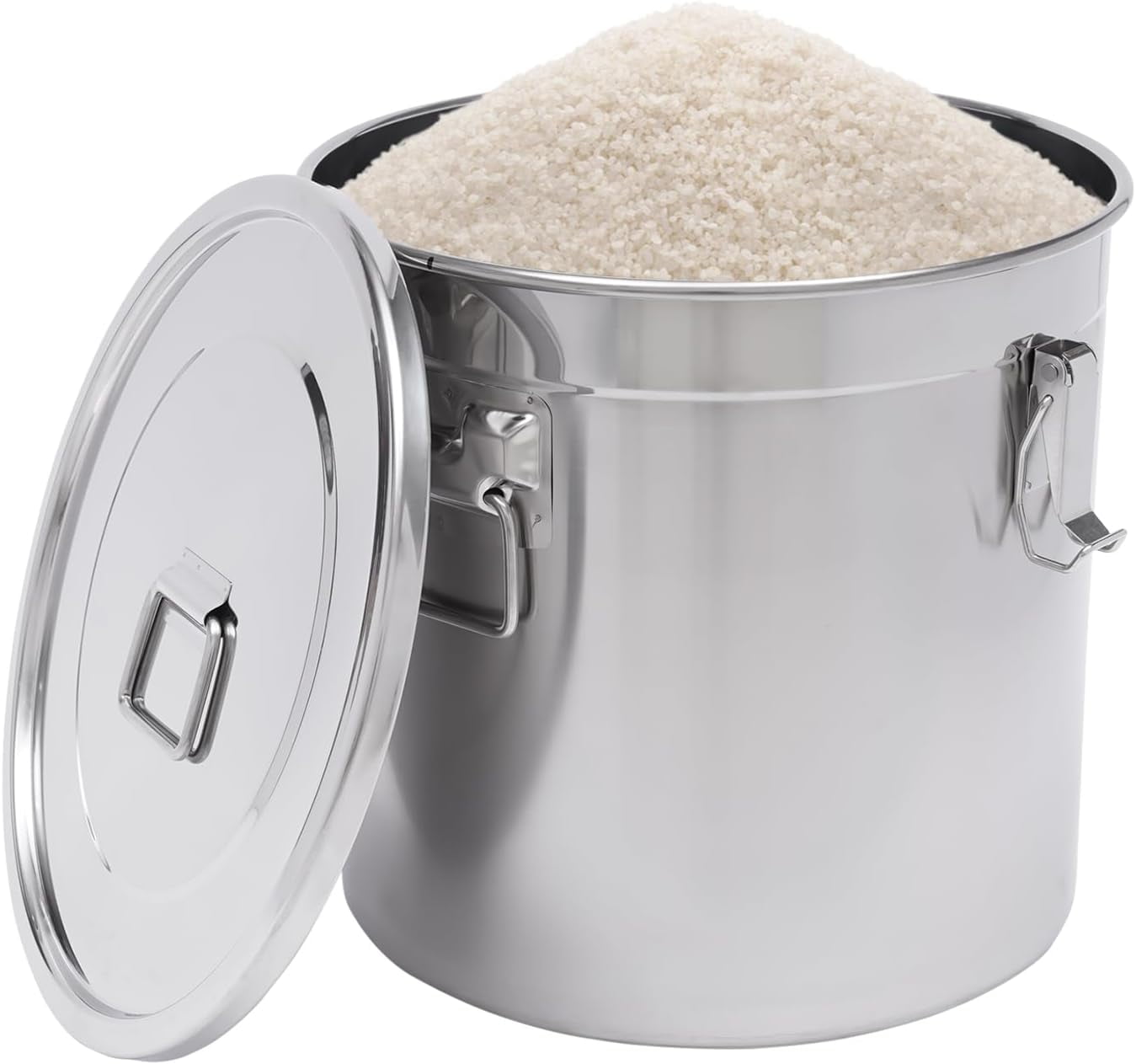 Stainless Steel Airtight Canister, Cereal Container with Airtight Lid ...