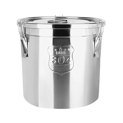 Stainless Steel Airtight Canister for Kitchen, 6L/1.59Gal Metal Food ...