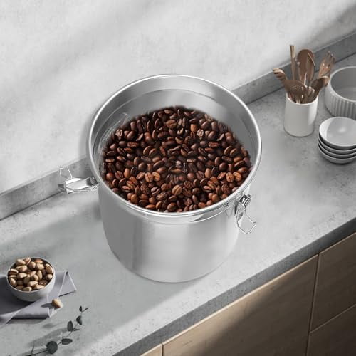 Stainless Steel Airtight Canister for Kitchen, 6L/1.59Gal Metal Food ...