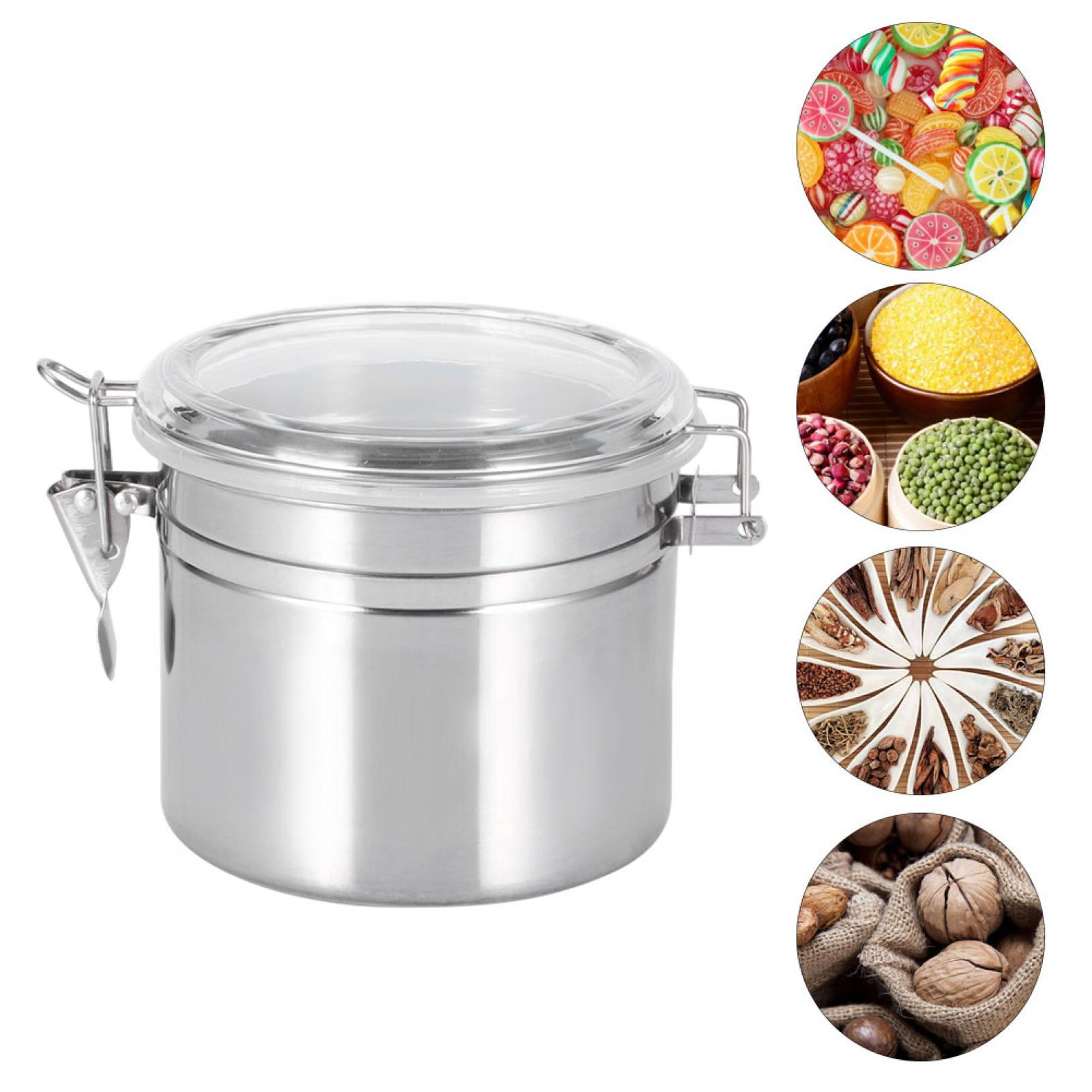Stainless Steel Airtight Canister for Kitchen, Large Flour Coffee Bean ...