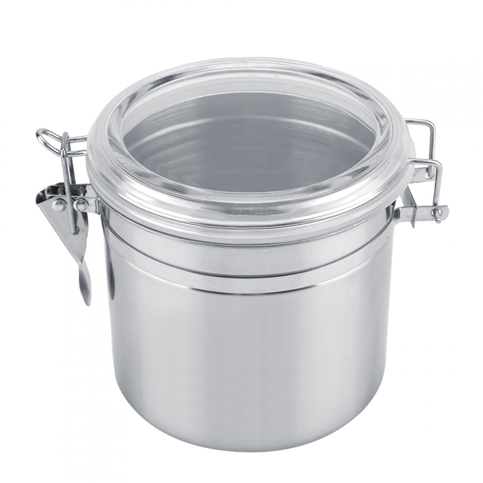 LIYJTK Airtight Canister, Stainless Steel Kitchen Coffee Container ...