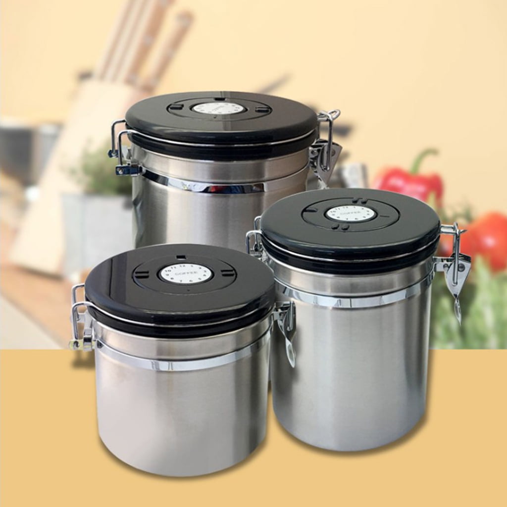 Stainless Steel Airtight Canister with Co2 Vent ＆ Date Wheel and ...
