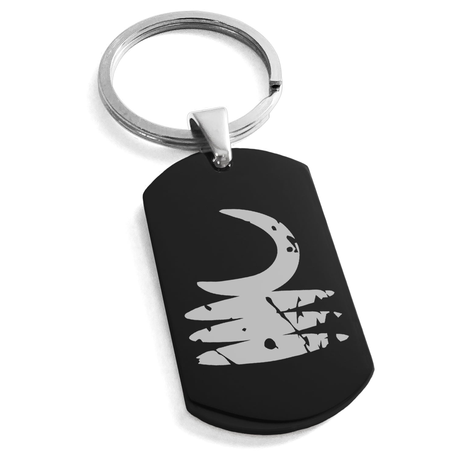 Stainless Steel Ancient Tribal Vigilance Rune Engraved Dog Tag Keychain ...