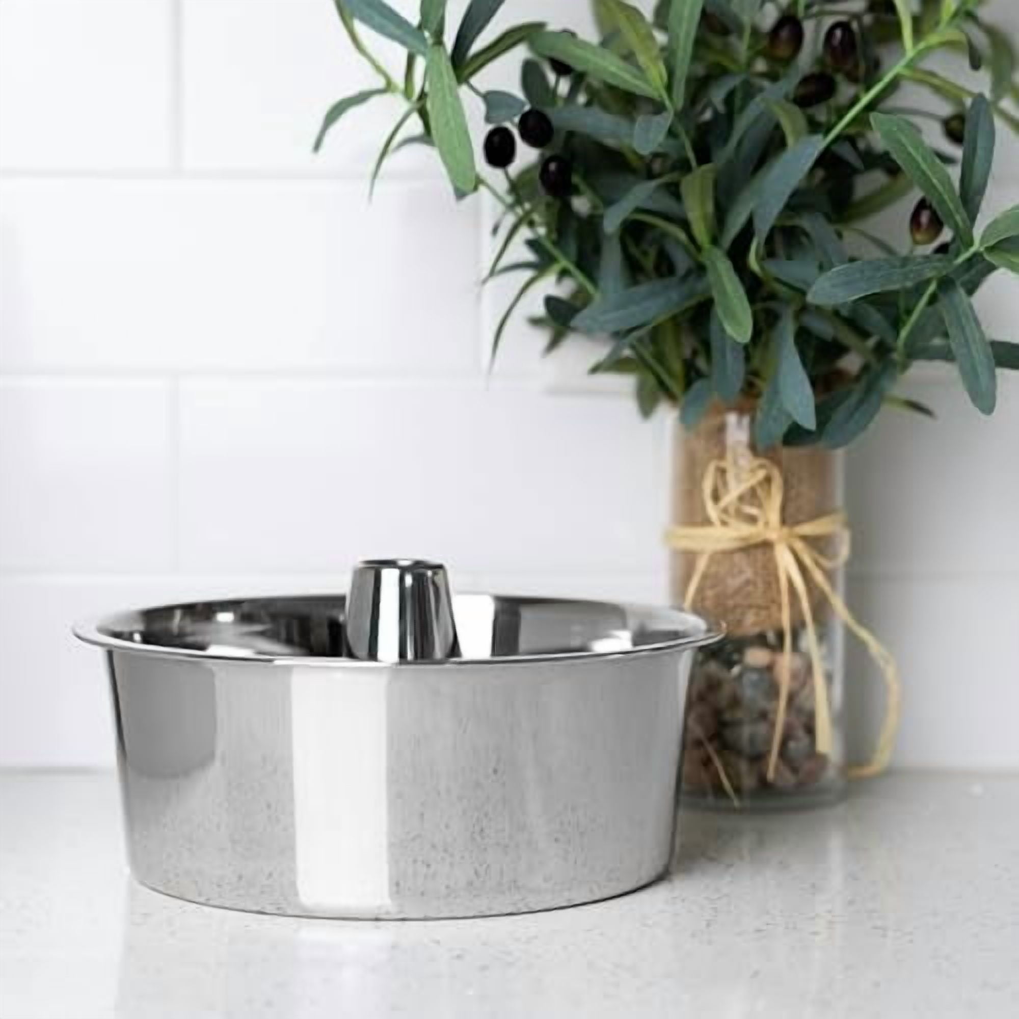 Stainless Steel Angel Food Cake Pan, Tube Cake Pan With Removable ...