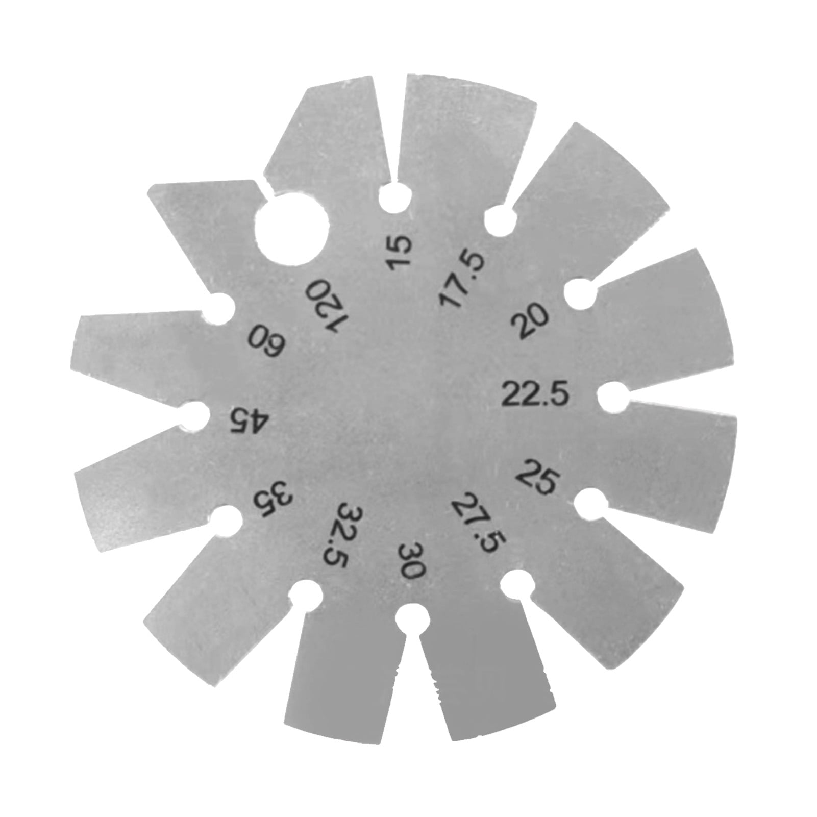 Stainless Steel Angle Gauge Template, Round Shape Bevel Gauge for ...