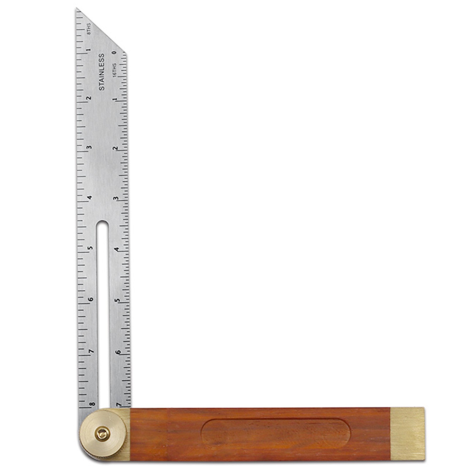Stainless Steel Angle Rulers Gauges, Sliding T-Bevel with Wooden Handle ...