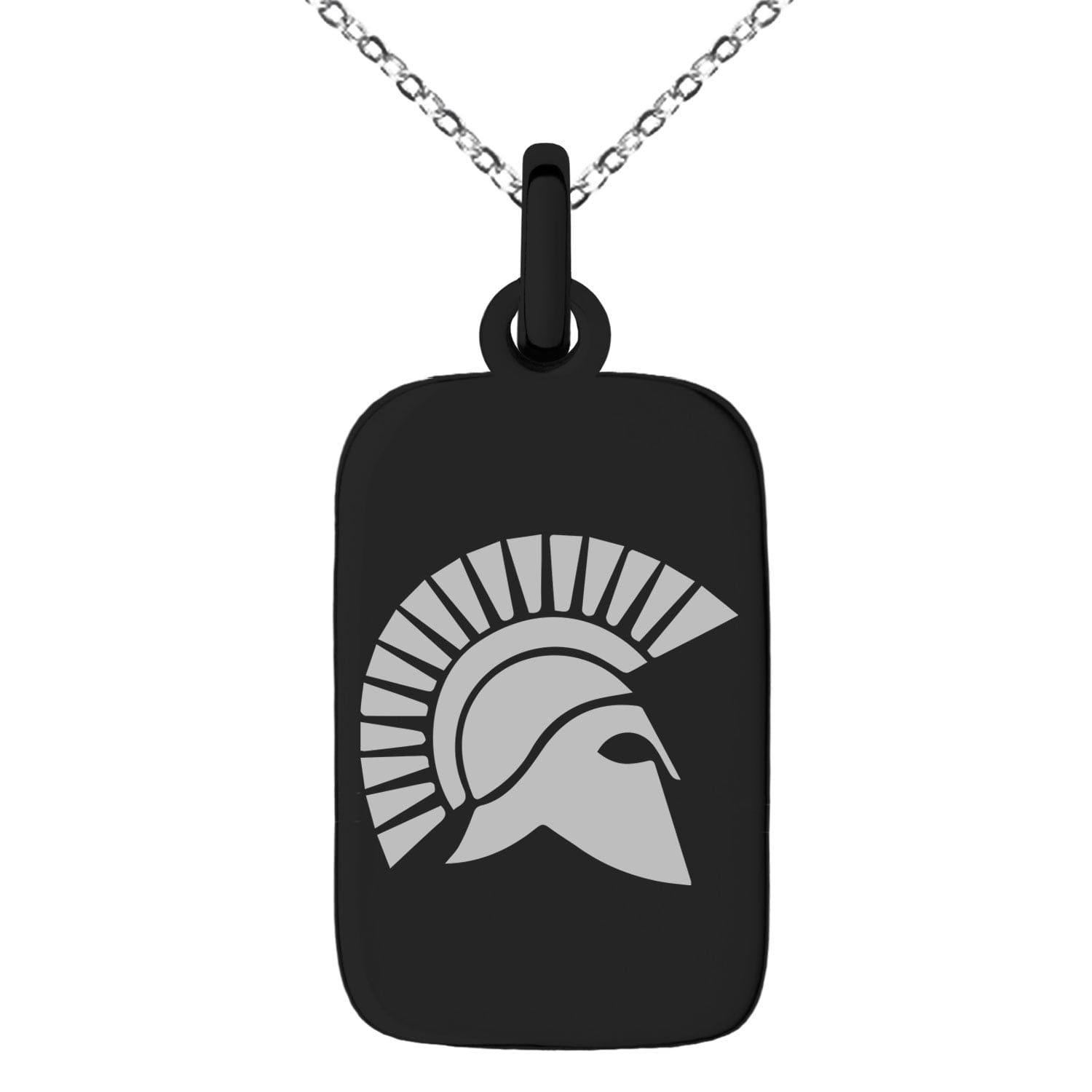 Tioneer Stainless Steel Ares Greek God of War Engraved Small Rectangle ...