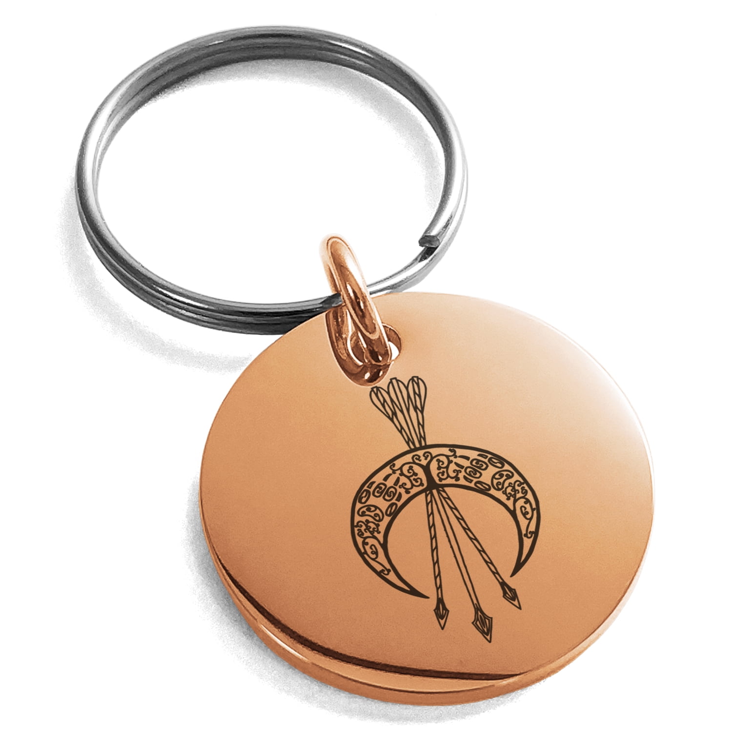 Tioneer Stainless Steel Artemis Greek Goddess of Moon Engraved Small ...