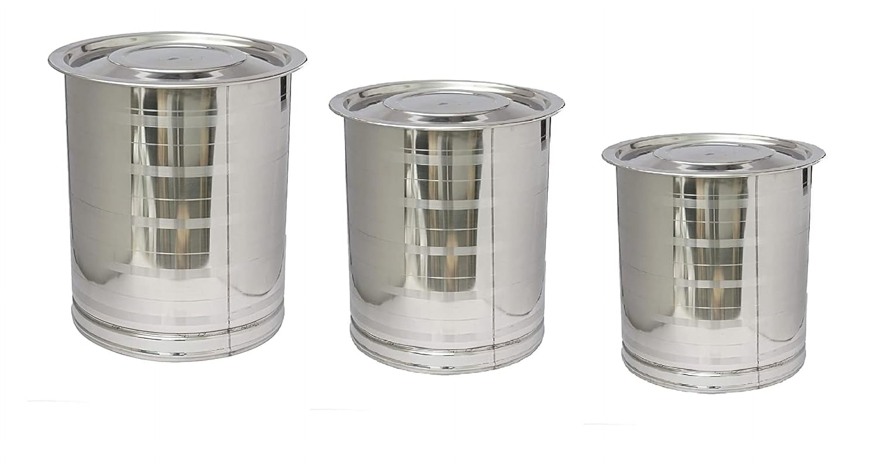 Stainless Steel Atta Tanki Or Container, Box, Drum, Pawali, Tanki With ...