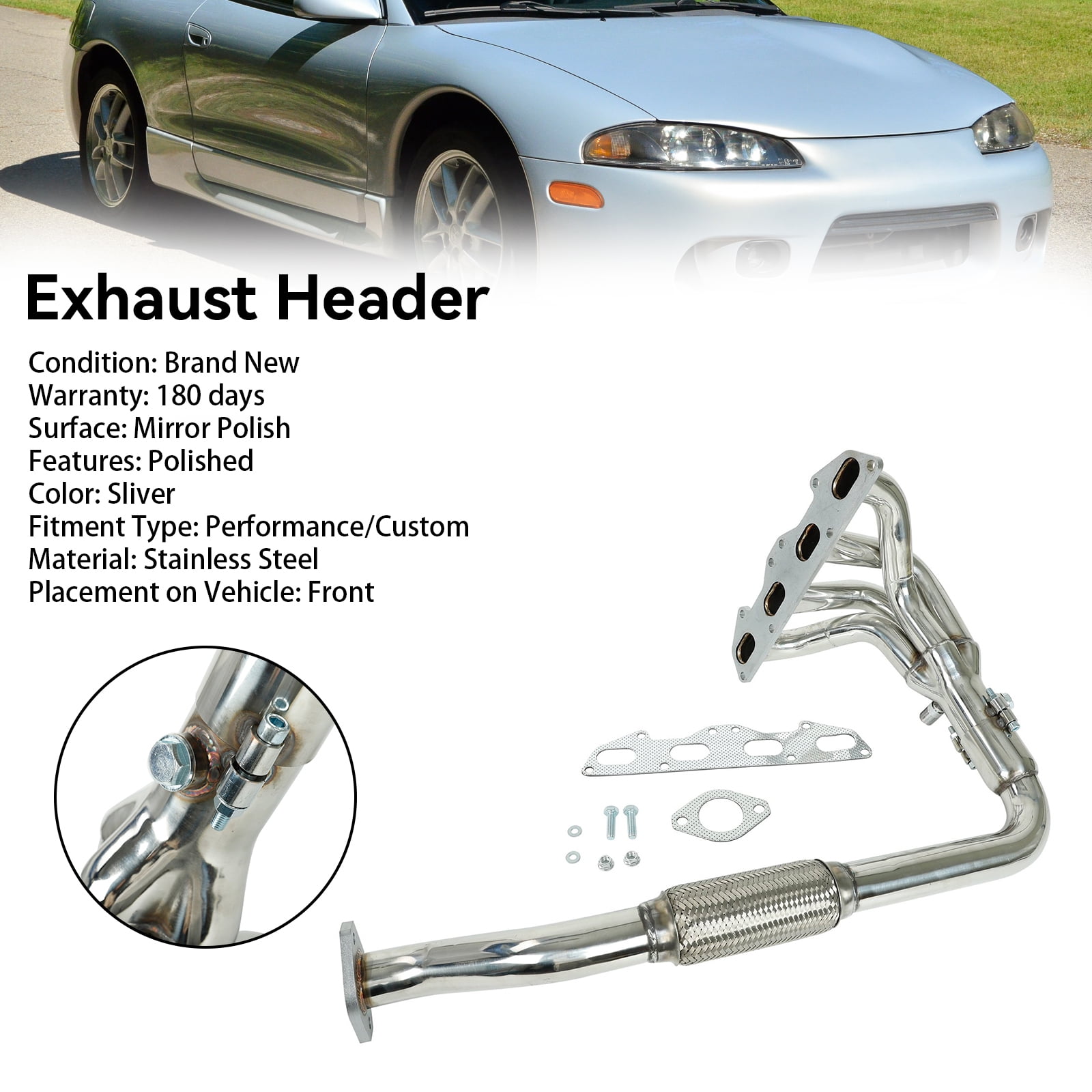 Stainless Steel Auto Manifold Headers Fit for Mitsubishi Eclipse 1995 ...