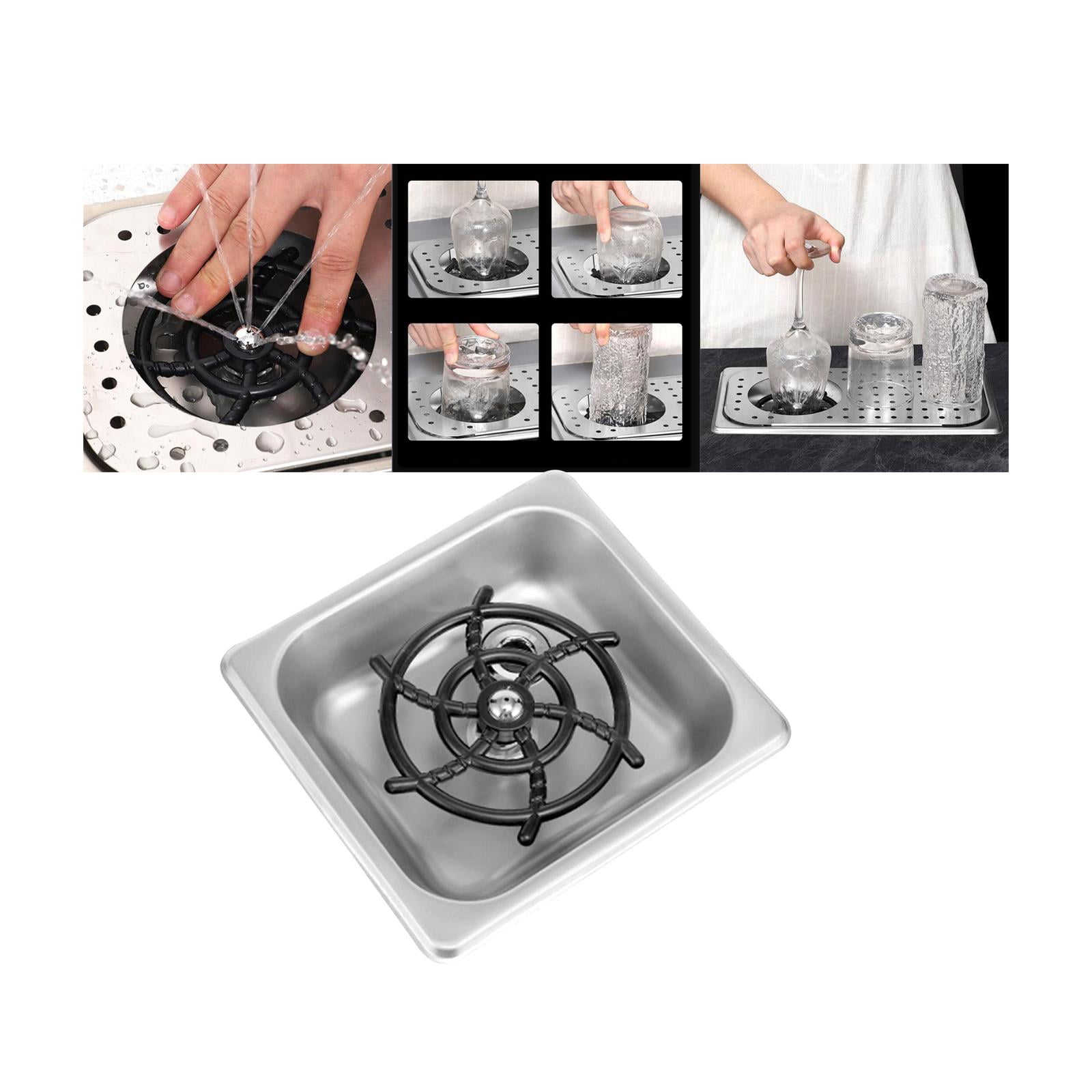 Stainless Steel Automatic Cup Rinser Glassware Cleaner High Pressure ...