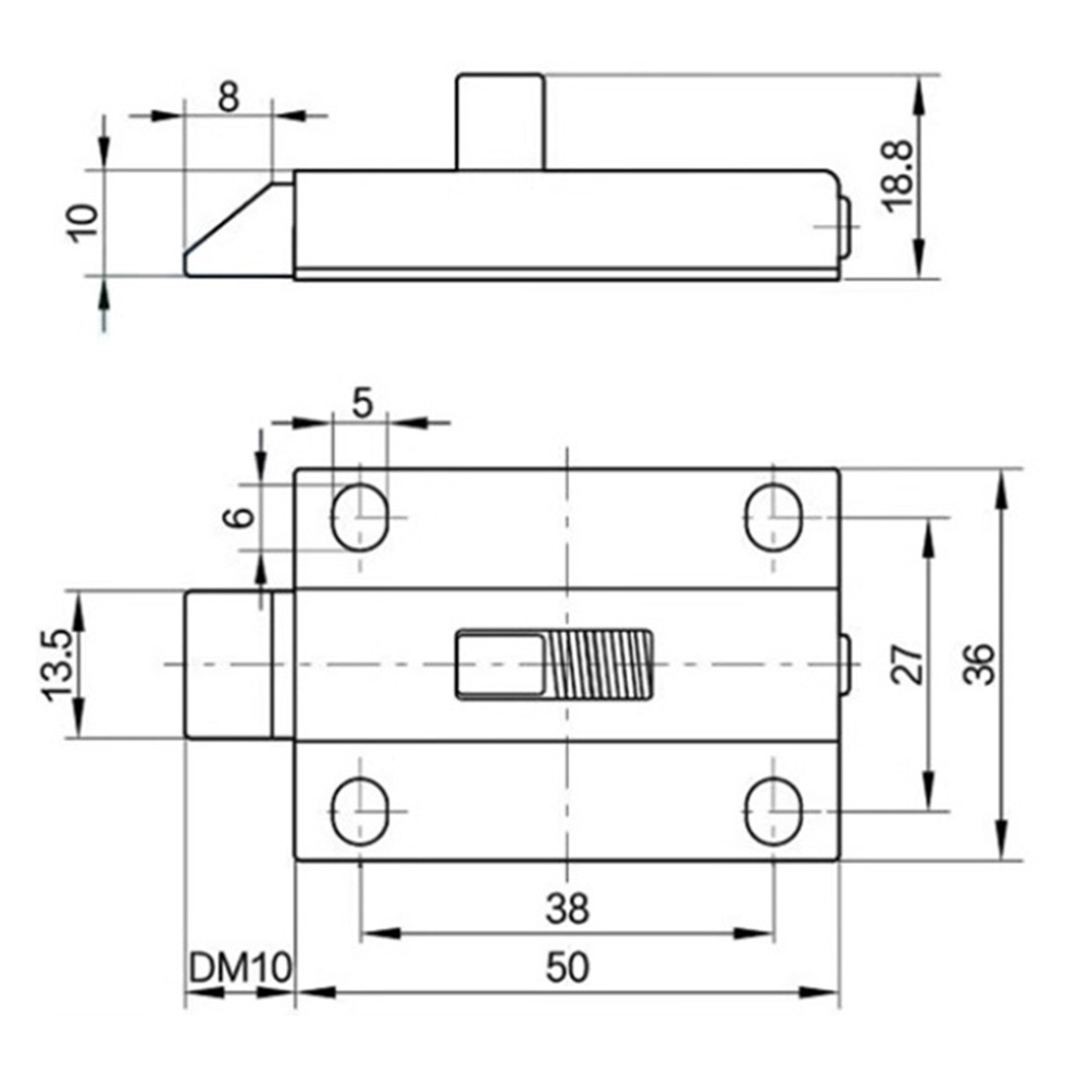 Stainless Steel Automatic Spring Latch Lock Toilet Door Buckle Bolt ...