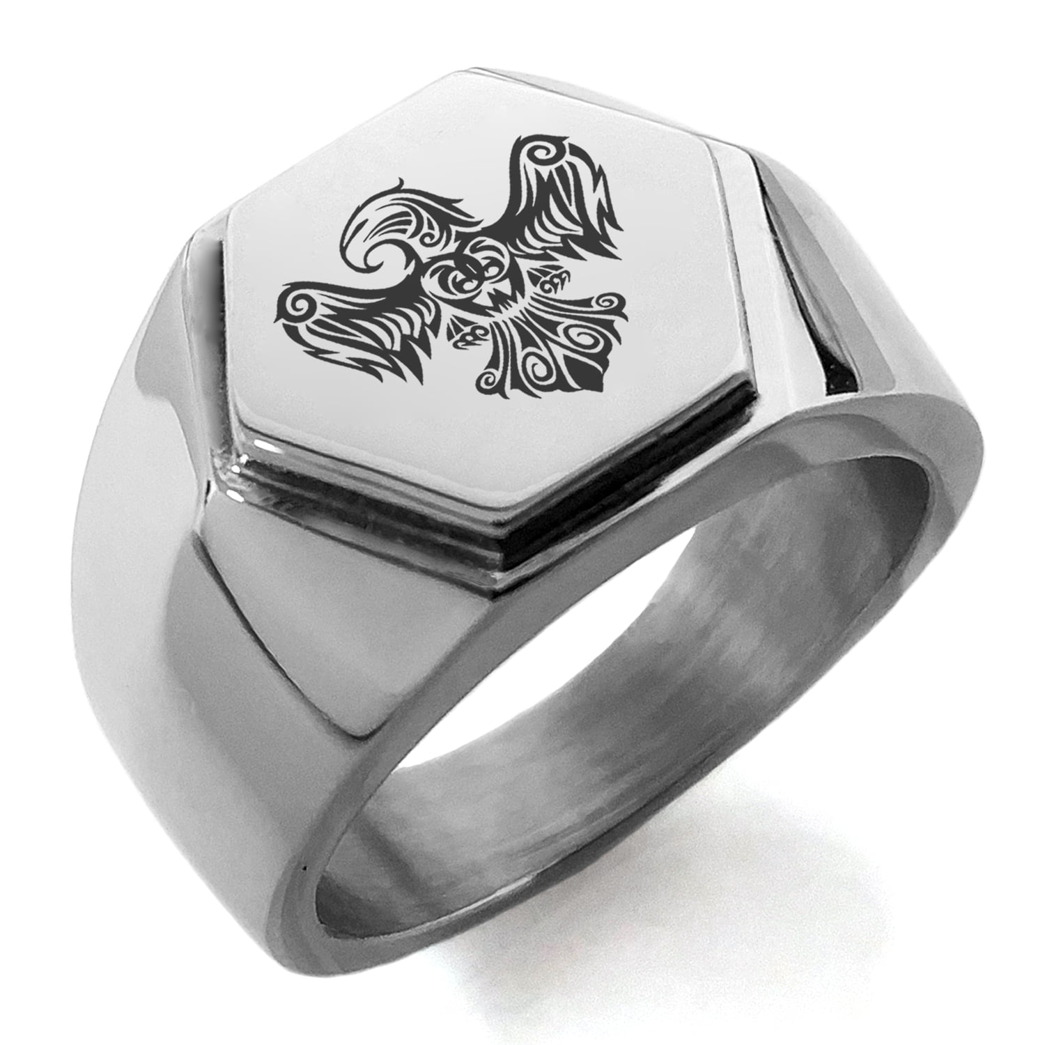 Tioneer Stainless Steel Aztec Power Strength Courage Rune Engraved ...