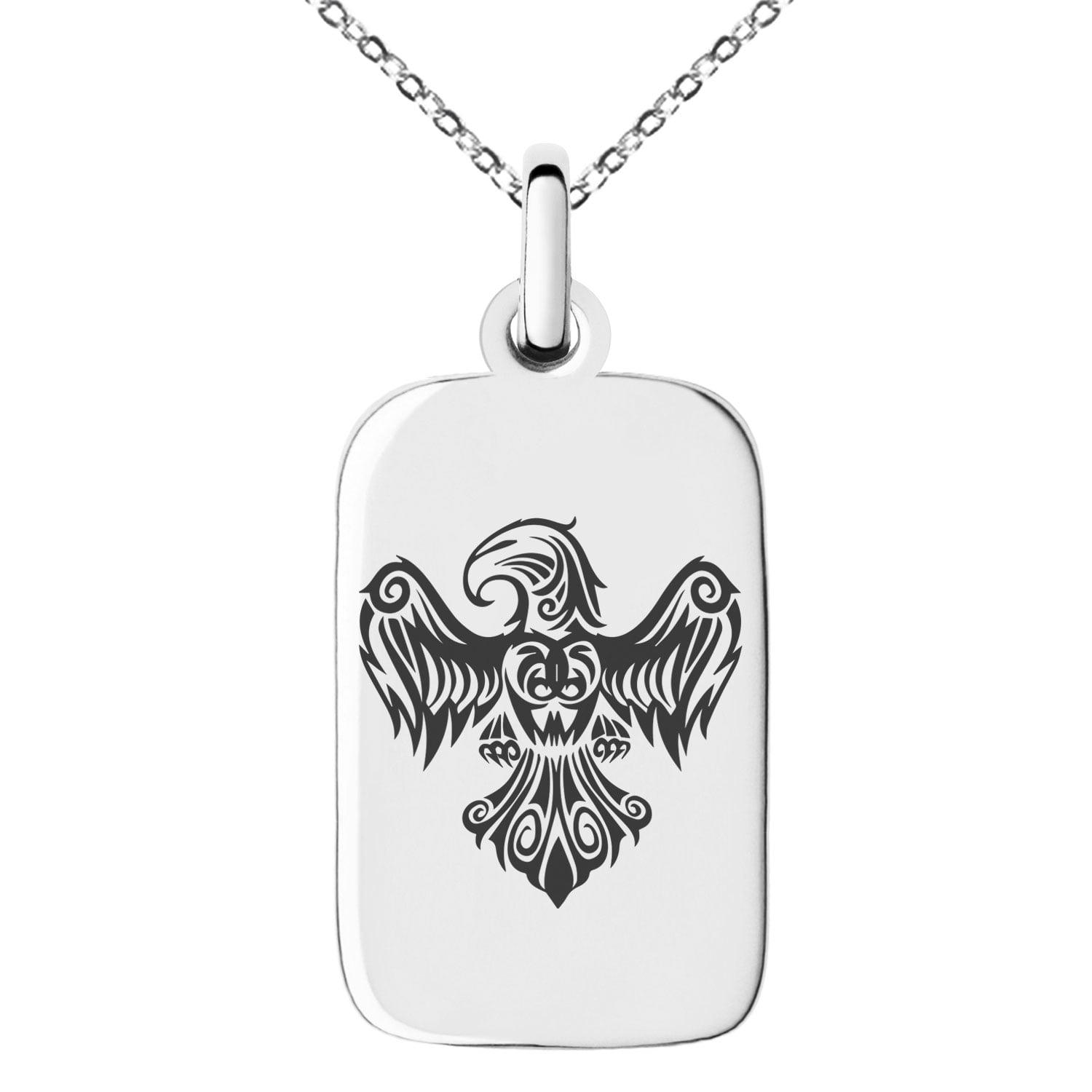 Stainless Steel Aztec Power Strength Courage Rune Engraved Small ...