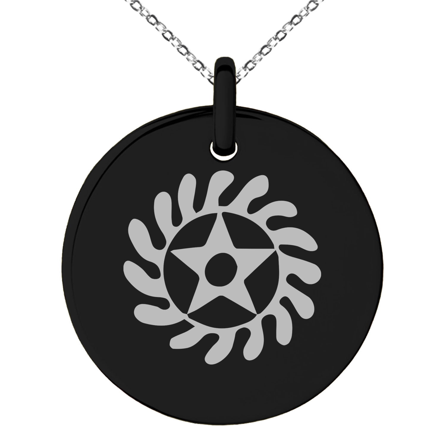 Tioneer Stainless Steel Aztec Transformation Rune Engraved Small ...