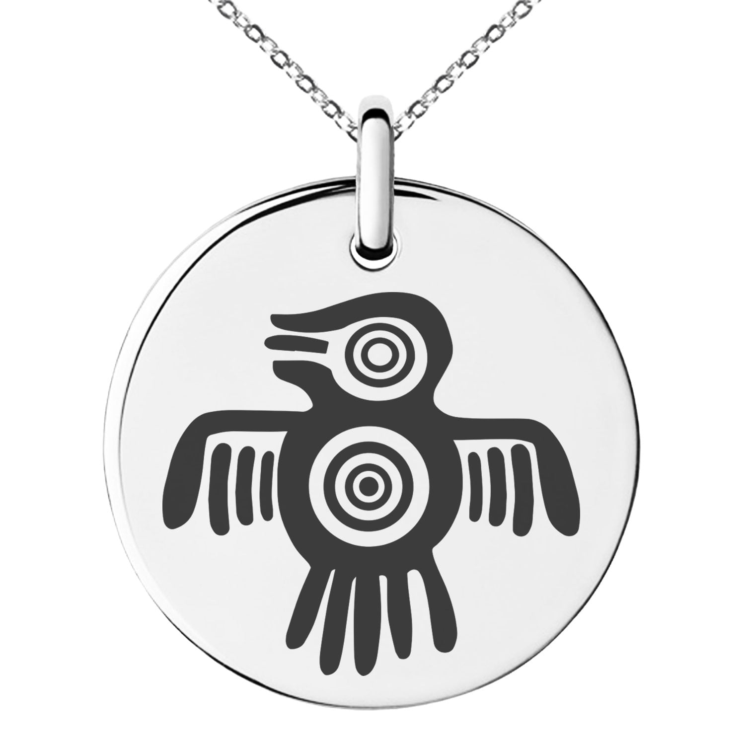 Tioneer Stainless Steel Aztec Truth & Wisdom Eagle Rune Engraved Small ...