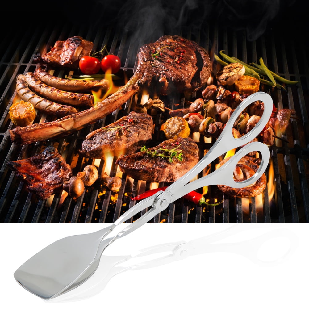 Stainless Steel BBQ Clip Buffet Food Tongs Baking Bread Steak Kitchen ...