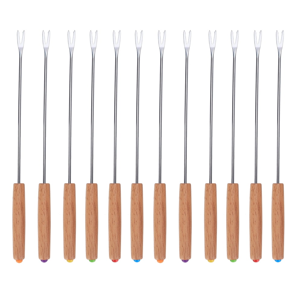 Stainless Steel BBQ Forks Set, 12PCS Kitchen Skewers for Kabobs ...