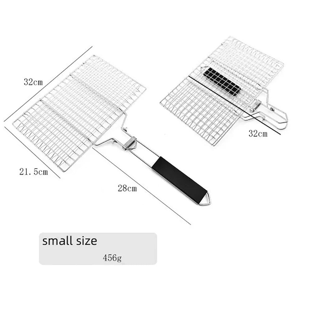Stainless Steel BBQ Mesh Non Stick Grilling Basket Grill Mesh Mat Meat ...