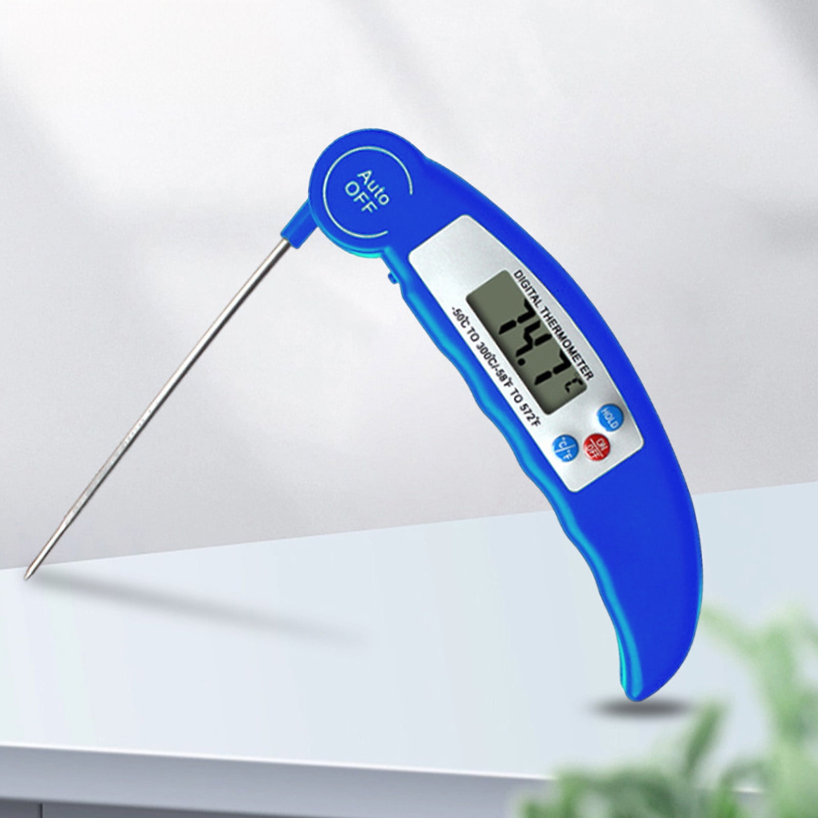 Stainless Steel BBQ Temperature Gauge, Foldable Food Temperature Probe ...