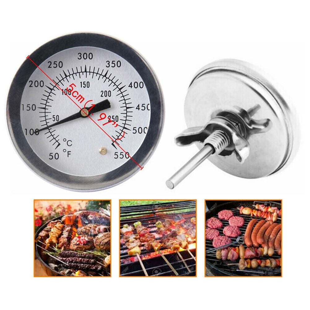Stainless Steel BBQ Thermometer Grill Temperature Gauge Thermometer ...