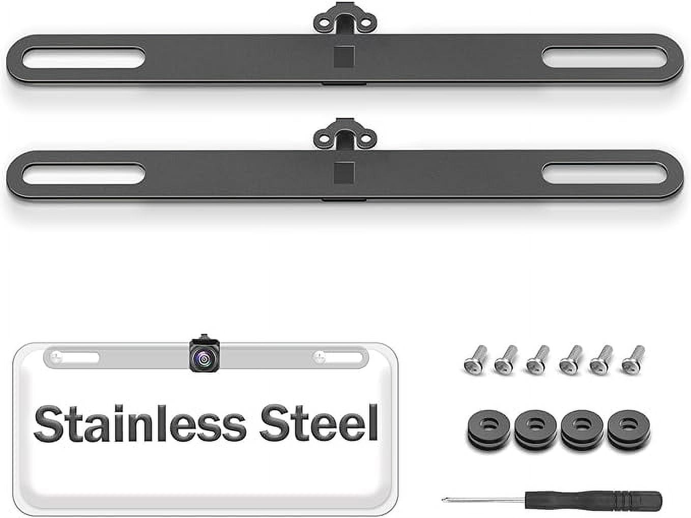 Stainless Steel Backup Camera License Plate Mount(2 PCS), Back Up ...