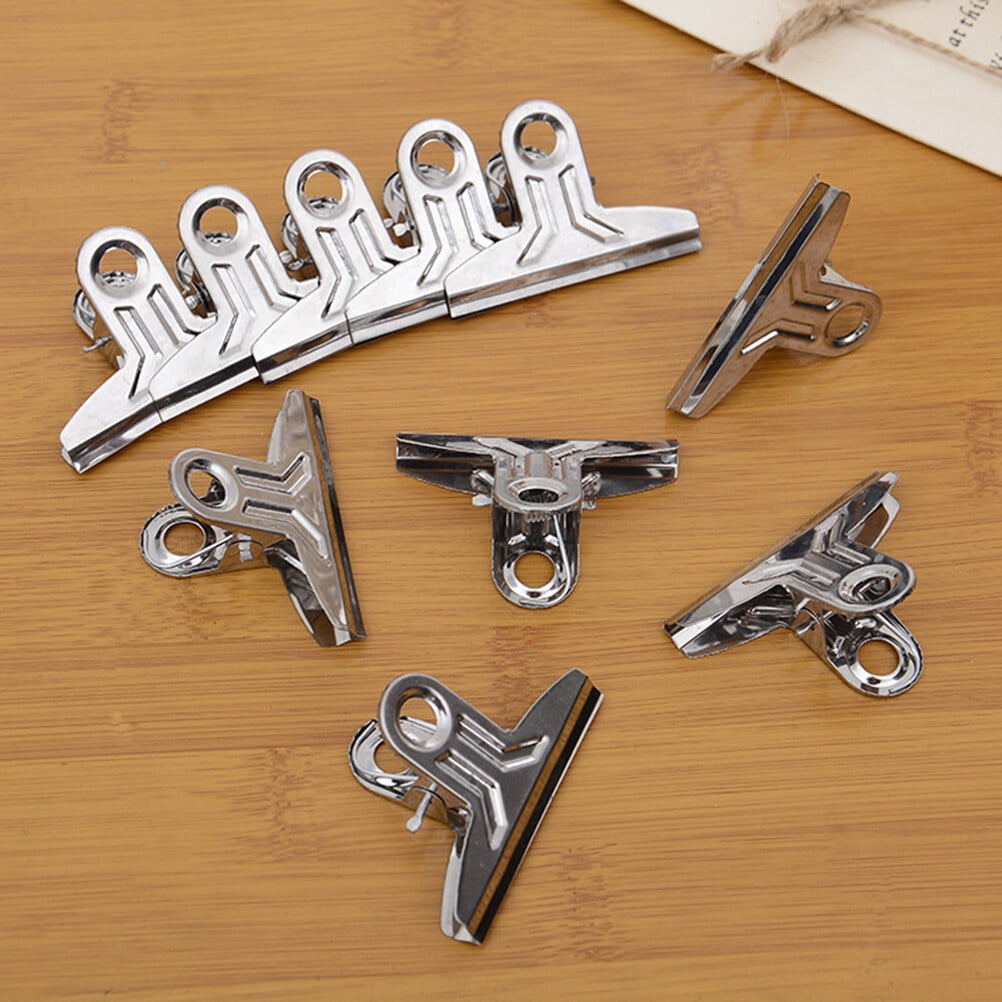 Stainless Steel Bag Clips 10 Pcs Stainless Steel Chip Bag Invoices and ...