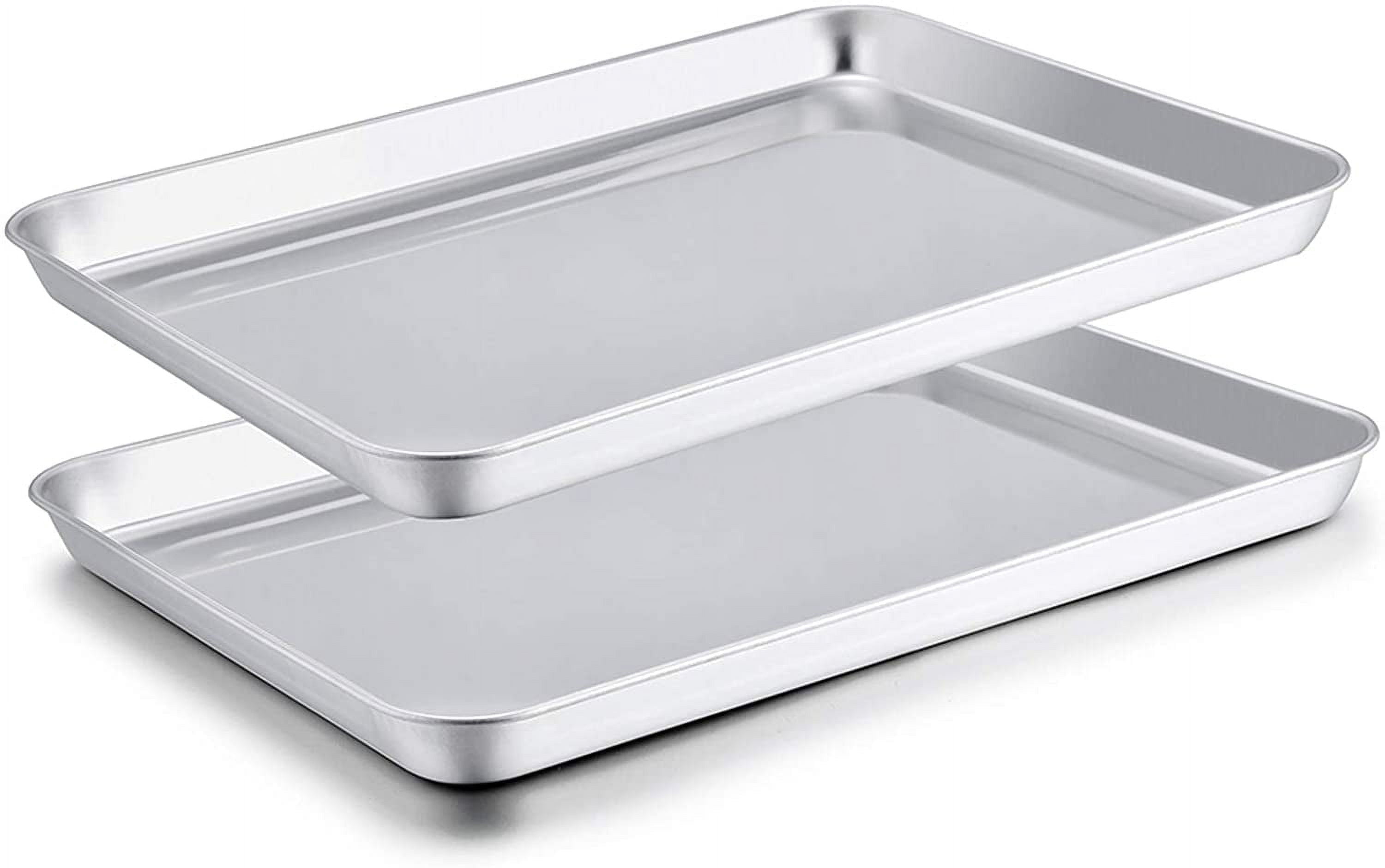 Bexikou 2 Pcs Stainless Steel Baking Pan Set, 9.05 x 6.69 Inch Non ...