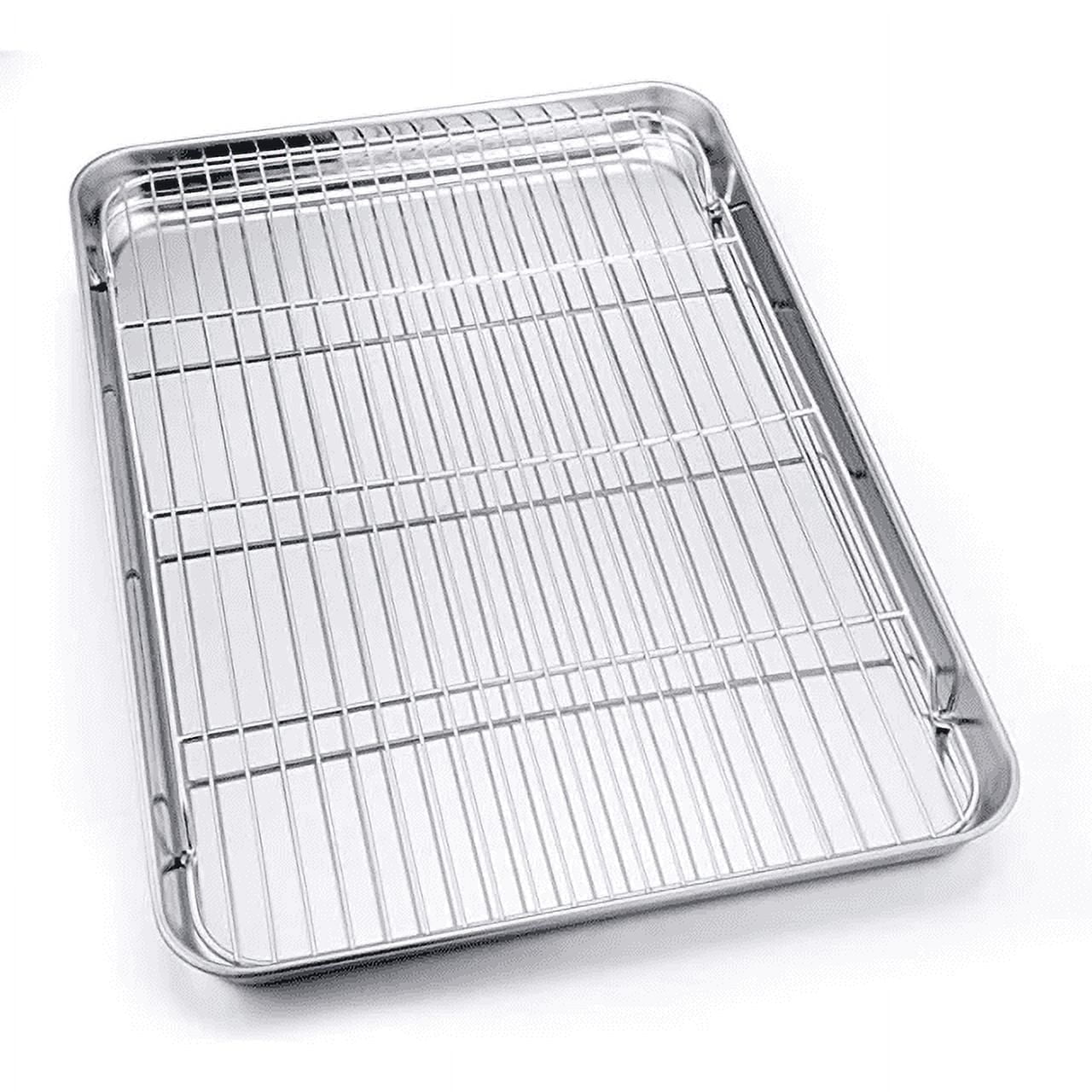 Topboutique Stainless Steel Baking Sheet with Rack Set, 12.4x9.7inch ...