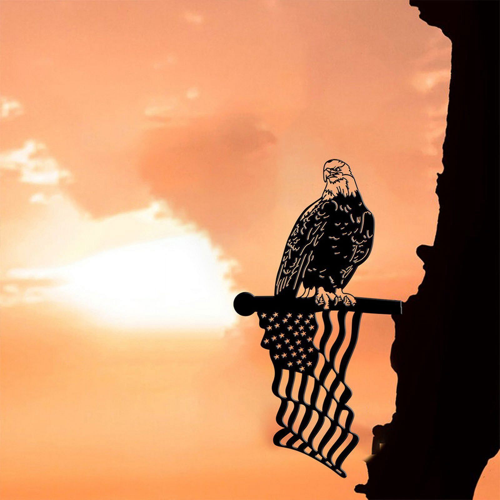Stainless Steel Bald Eagle Decor Metal Birds Yard Decor Yard Art ...