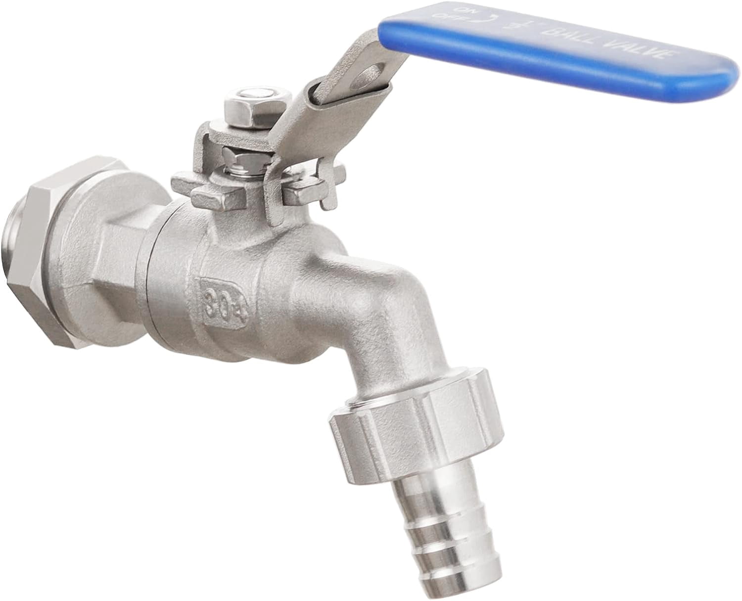Stainless Steel Ball Valve kit, 1/2" NPT Weldless Bulkhead Suitable For ...