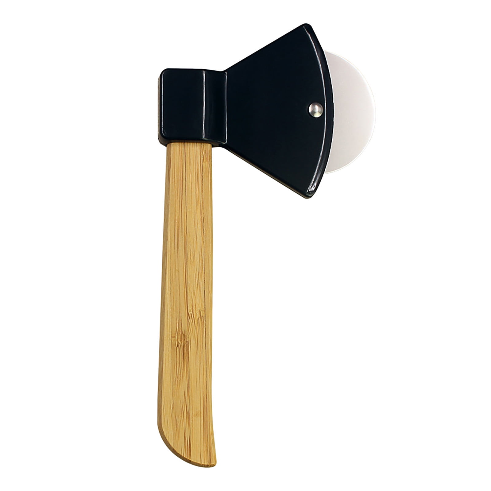 Stainless Steel Bamboo Handle Axe Type Pizza Cutting Tool Kitchen Pizza ...