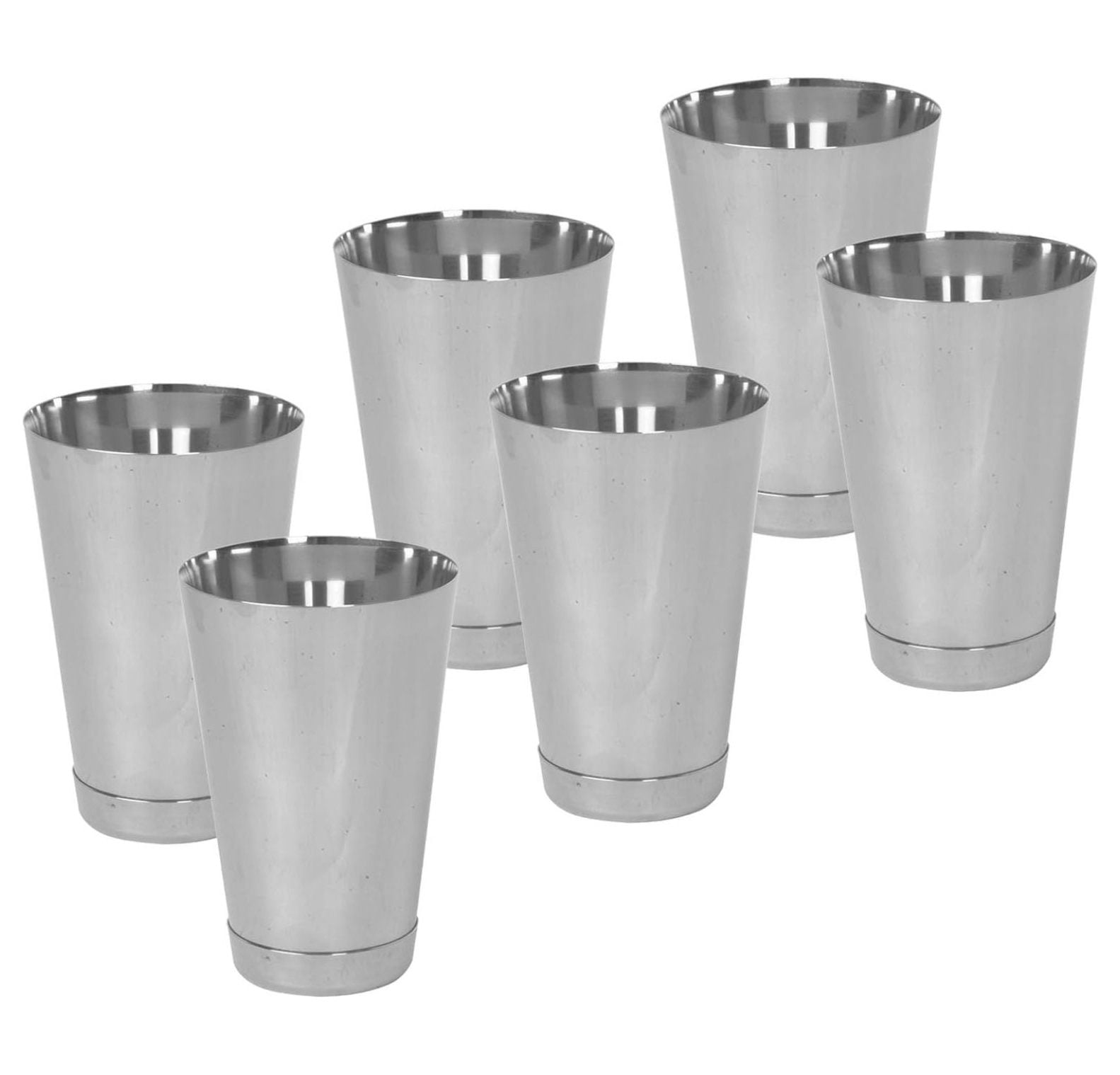 Stainless Steel Bar Shaker, Malt Cup for Mixing Cocktail, Barware (6 PC ...