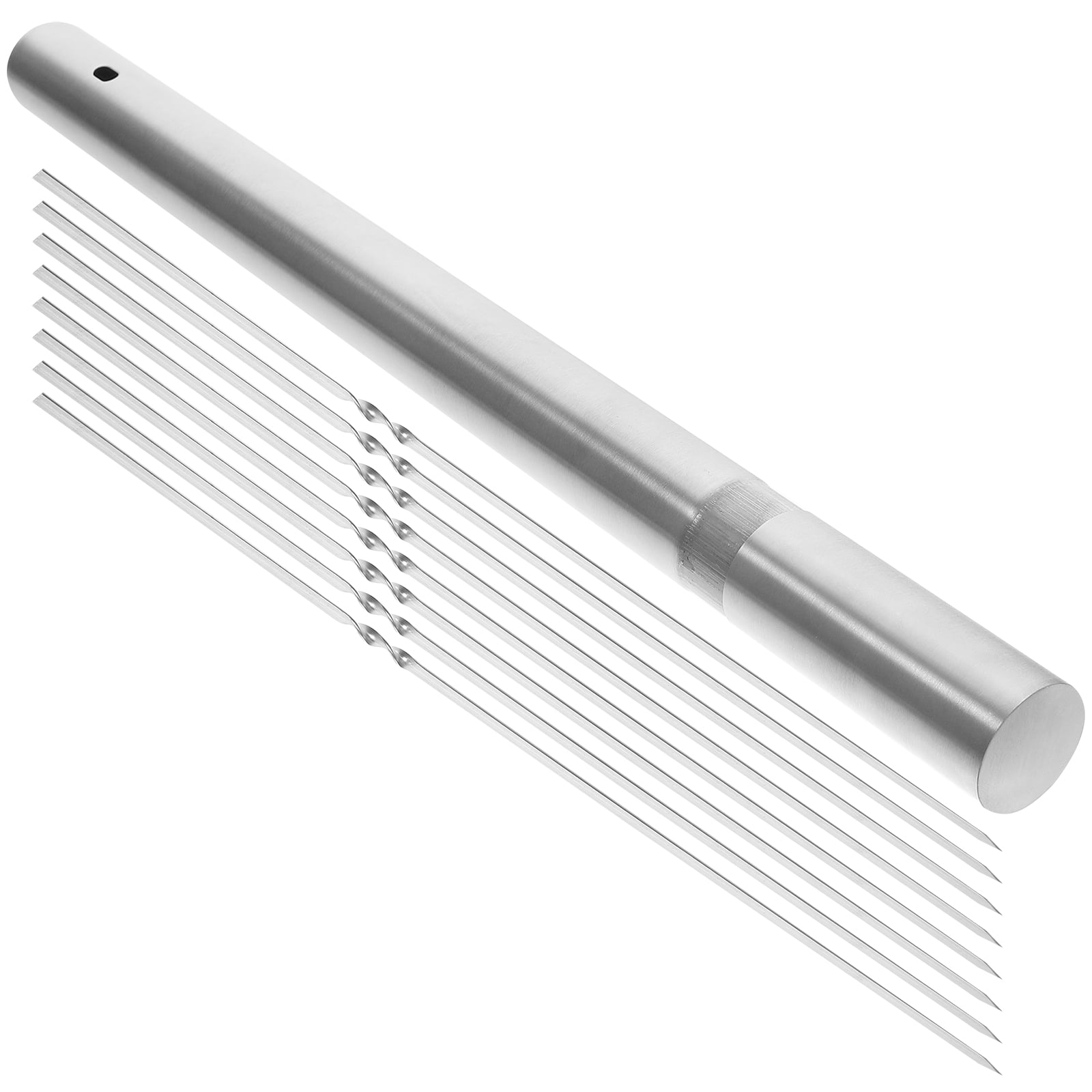 Stainless Steel Barbecue Stick Flat Skewers for Meat Kabobs Appetizer ...
