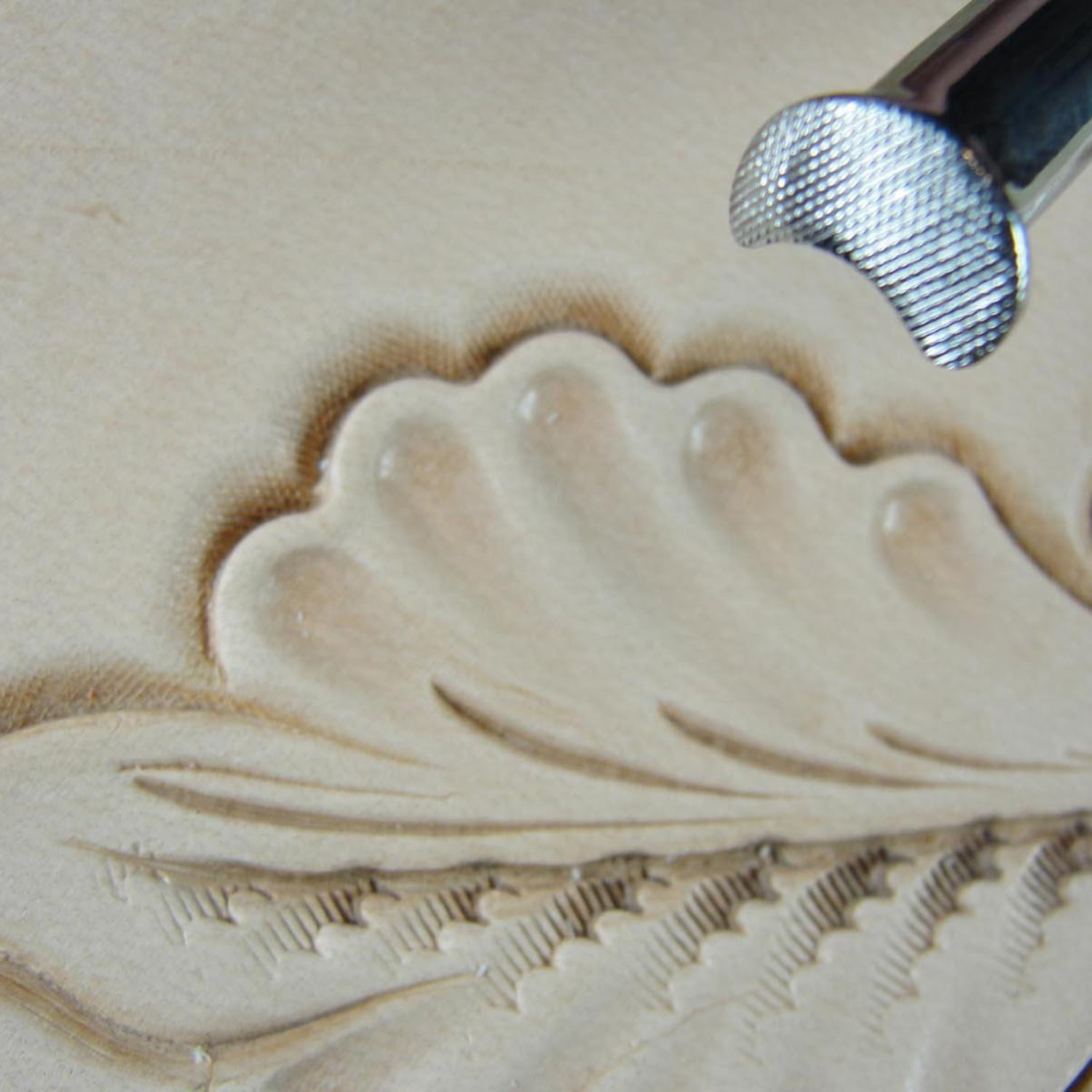 Stainless Steel Barry King - #2 Checkered Crowner Stamp (Leather ...
