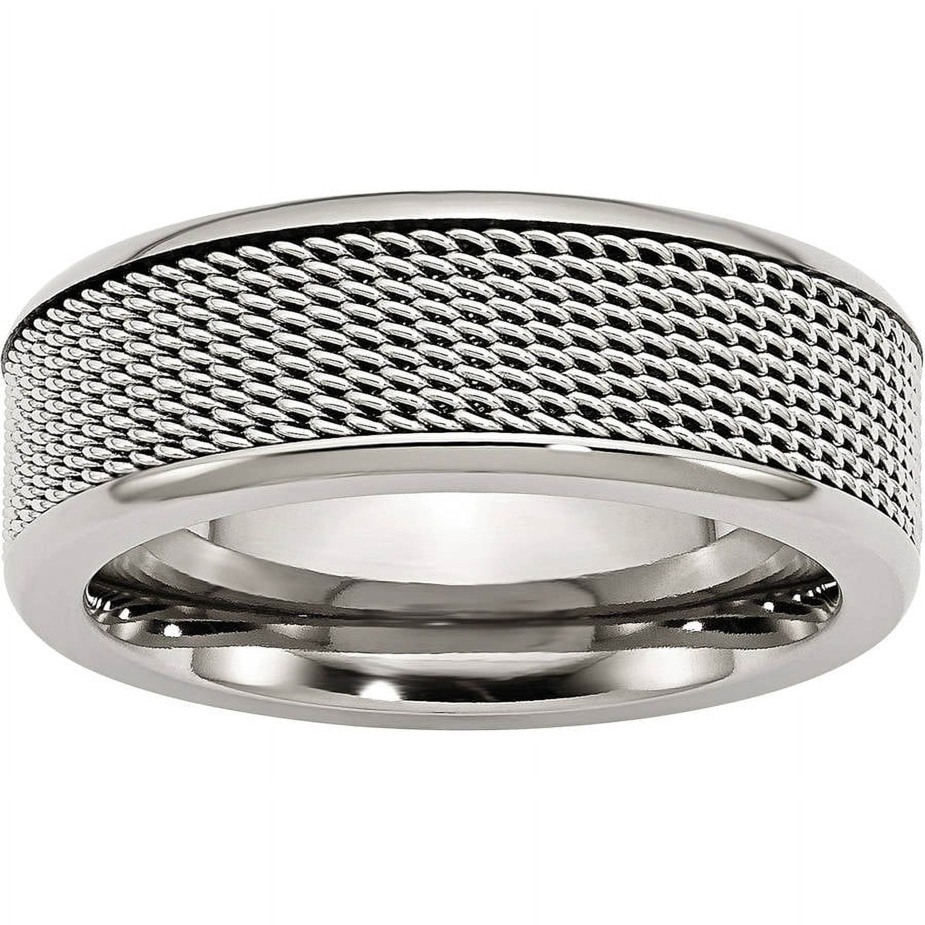Stainless Steel Base with Steel Mesh Center 8mm Band - Walmart.com