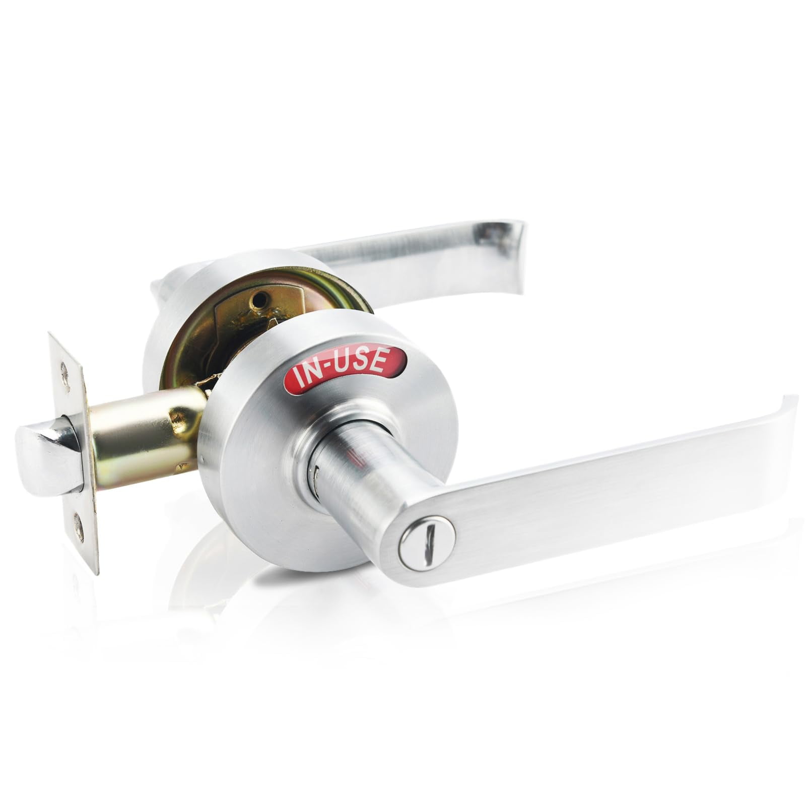 Stainless Steel Bathroom Privacy Indicator Handle Lock - Vacant ...