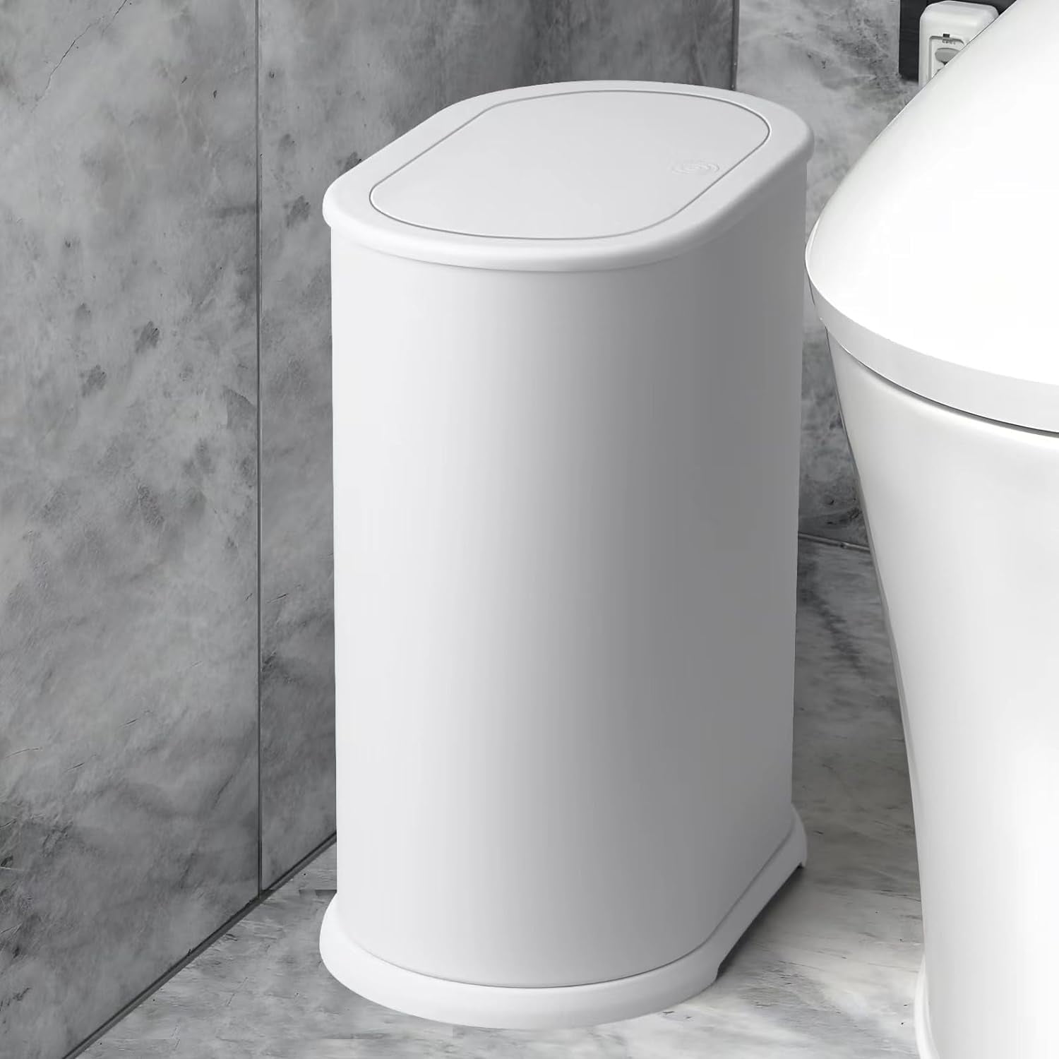 Stainless Steel Bathroom Trash Cans 1.8 Gallons Small Garbage Can with ...