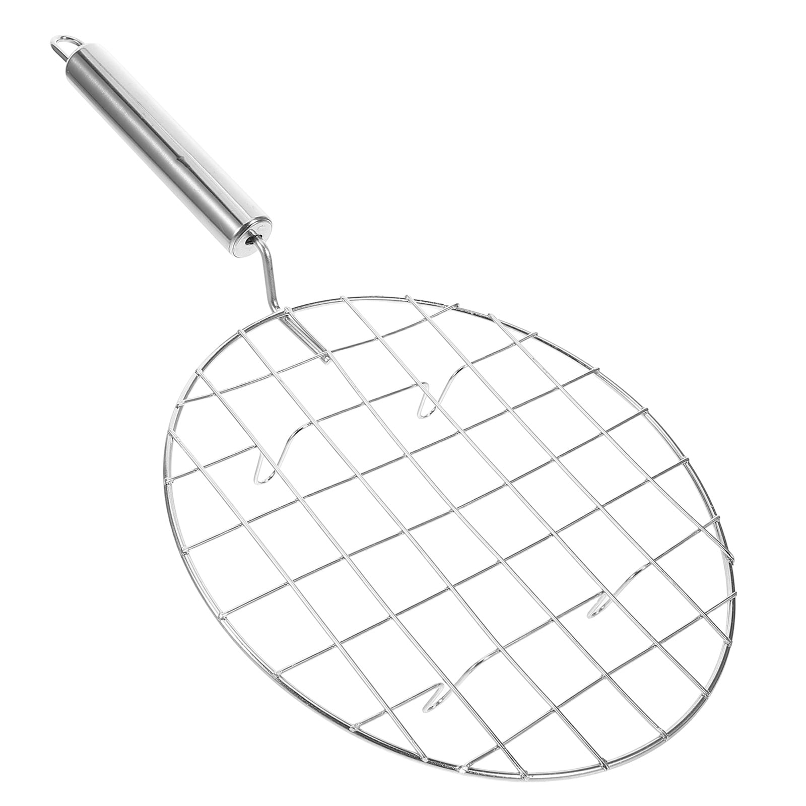 Round Stainless Steel Grill Net Roasting Net Portable Heavy Duty Grill ...