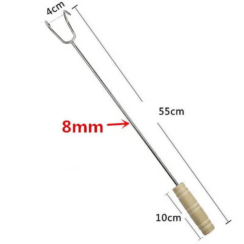 Stainless Steel Beef Meat Hooks Long Handle Roast Duck Bacon Shop Hook ...