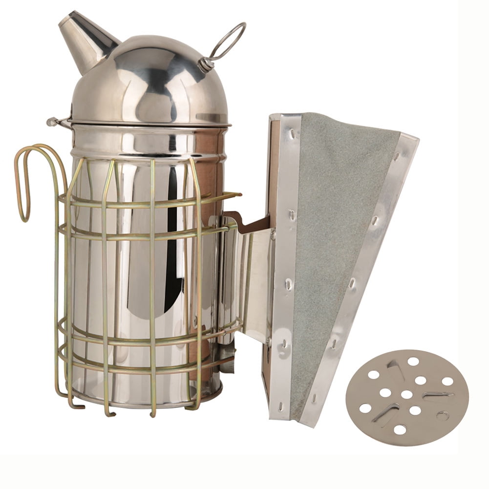 Stainless Steel Beehive Smoker with Heat Shield for Safe and Efficient Beekeeping - Walmart.com