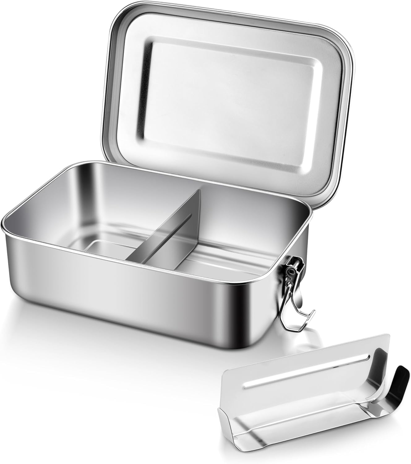 Stainless Steel Bento Box, Medium 850ml Metal Bento Lunch Box Container ...