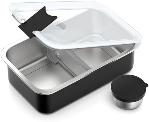 Stainless Steel Bento Lunch Box for Adult, 42oz Leak-Proof Lunch Box ...