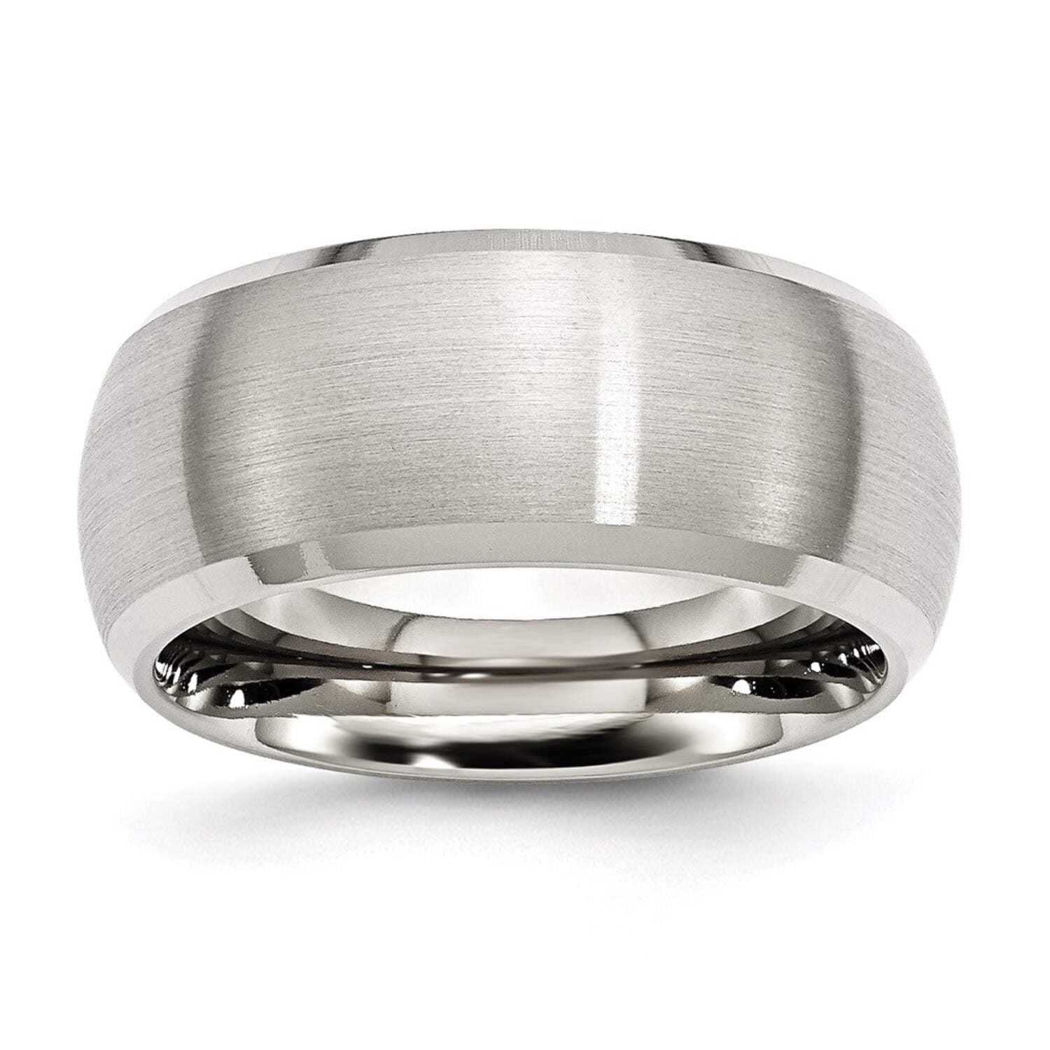 Stainless Steel Beveled Edge 10mm Brushed and Polished Band, Available ...